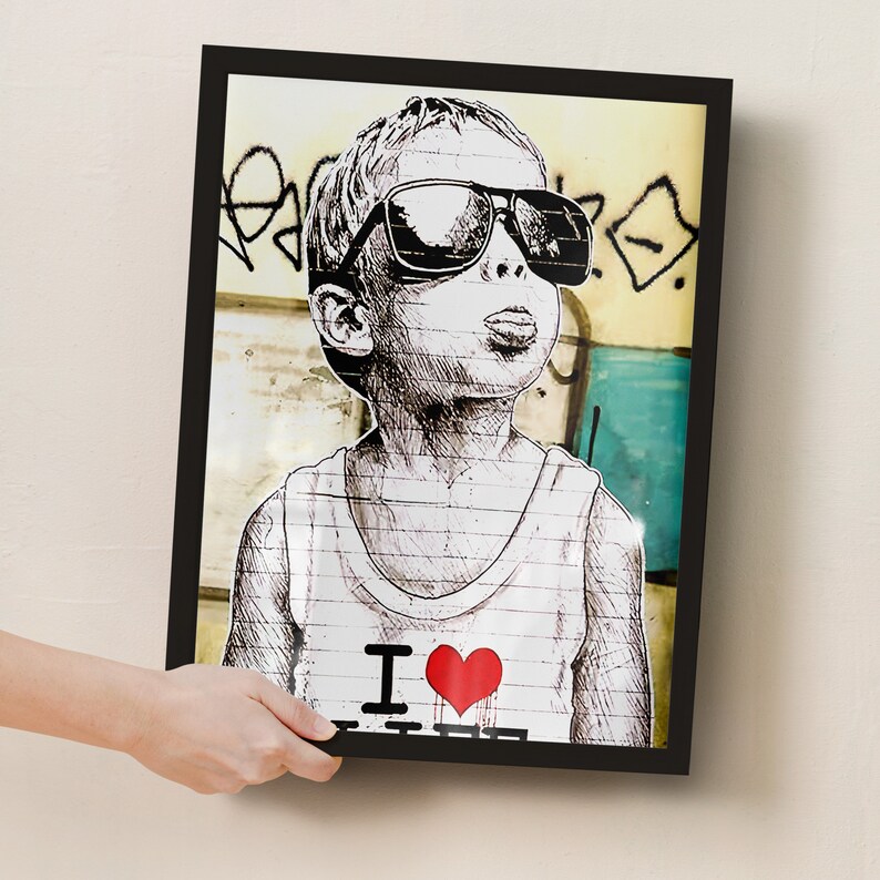 Printable Banksy Digital Download I Love Life Banksy Digital Print ...
