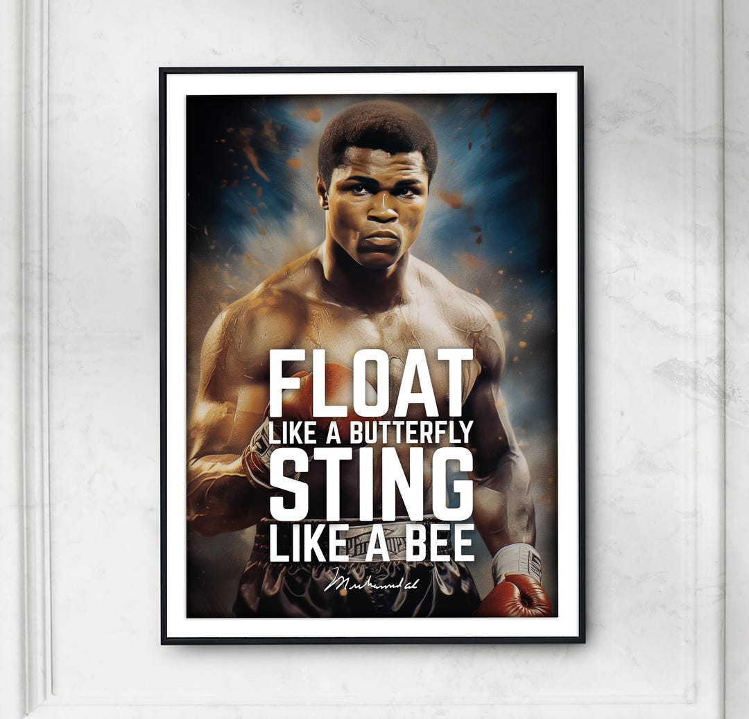 Printable Muhammad Ali Wall Poster Motivational Quotes Poster Instant ...