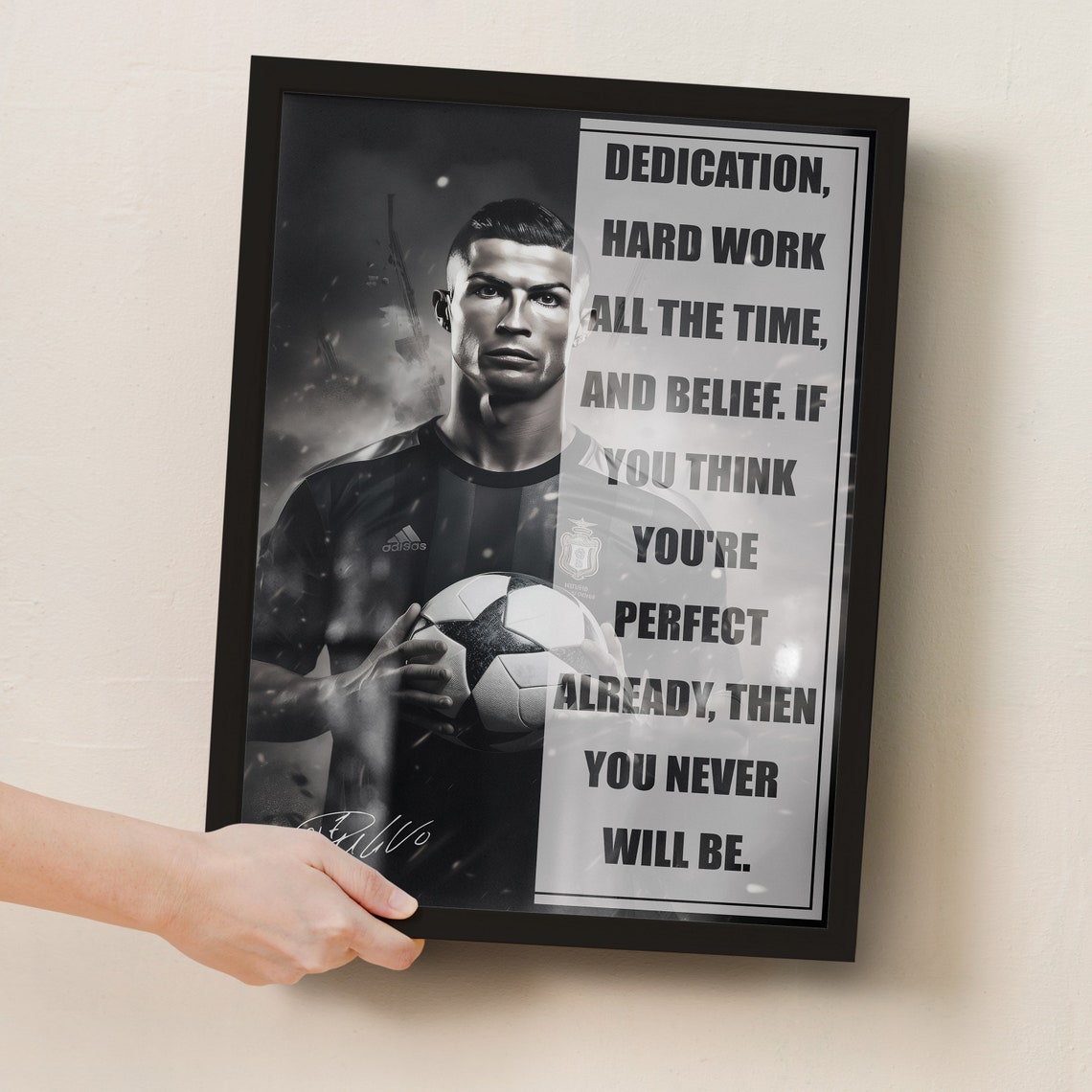 Printable Christiano Ronaldo Signed Poster Christiano Ronaldo Instant ...