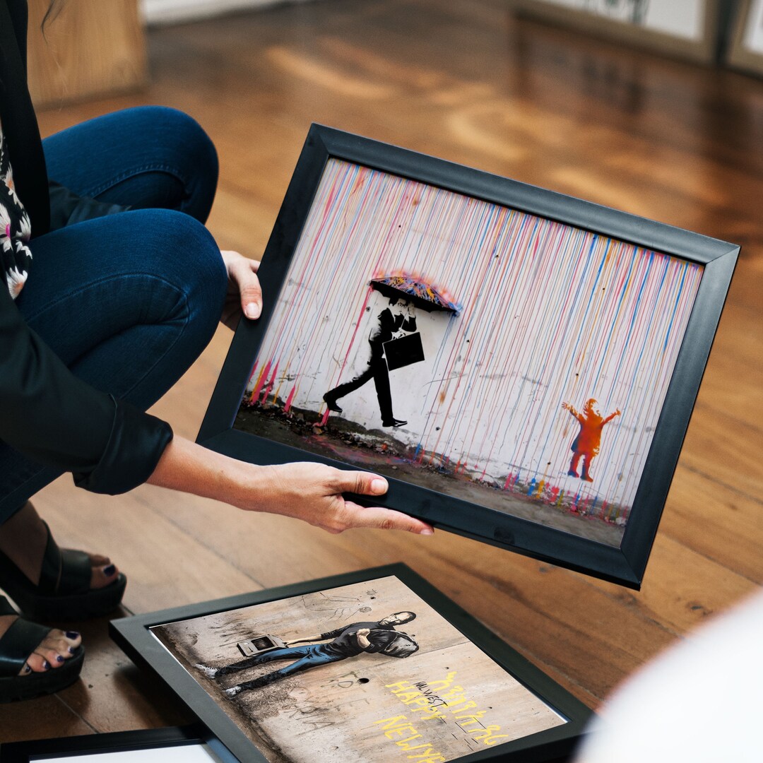 Printable Banksy Digital Download Colored Rain Digital Print - Etsy
