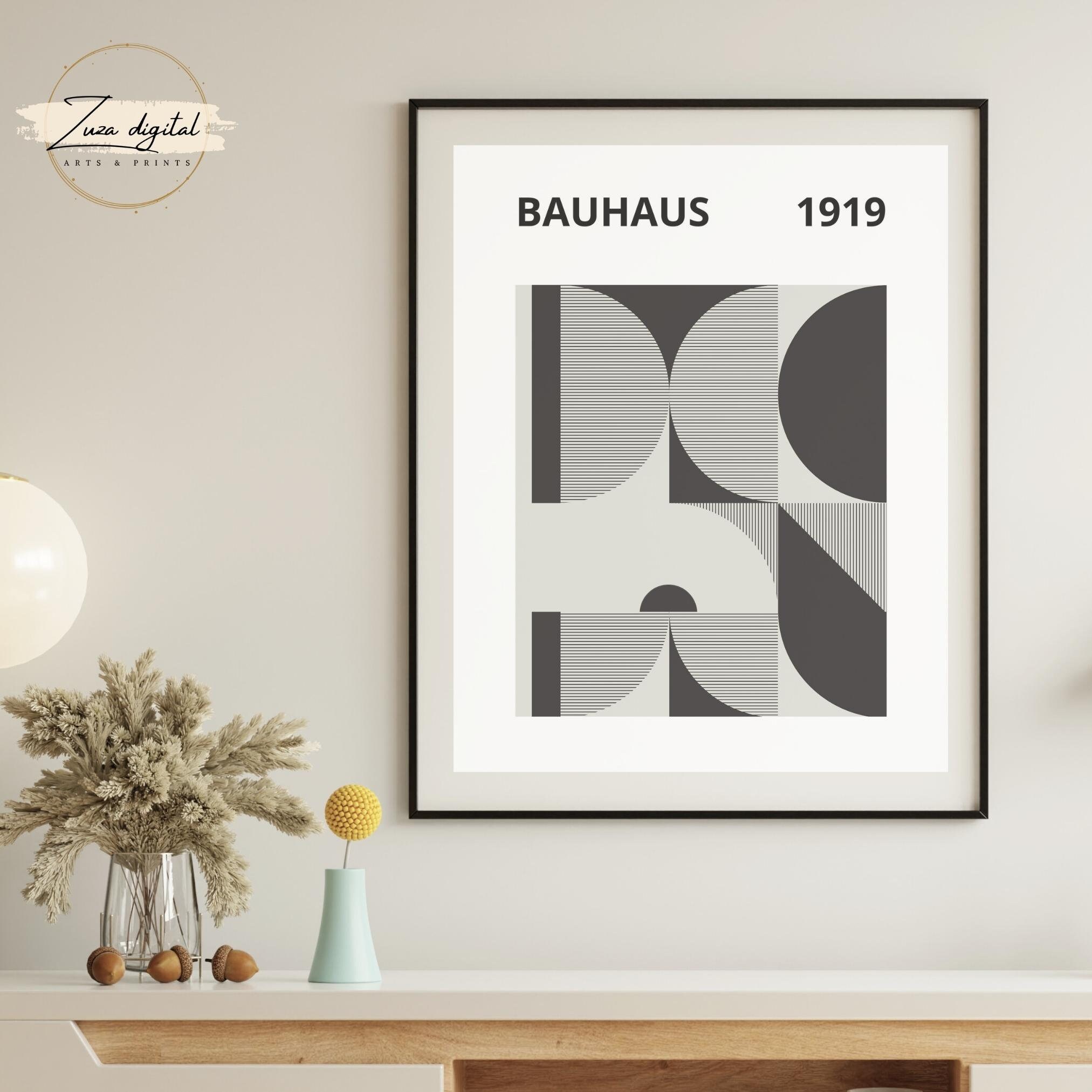 Printable Bauhaus Poster Bauhaus 1919 Poster Mid Century - Etsy