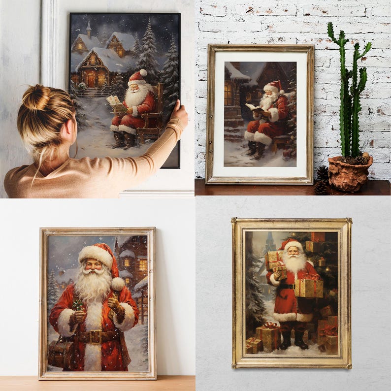 Set of 20 Christmas Printables Bundle | Santa Claus, Reindeer, Winter ...