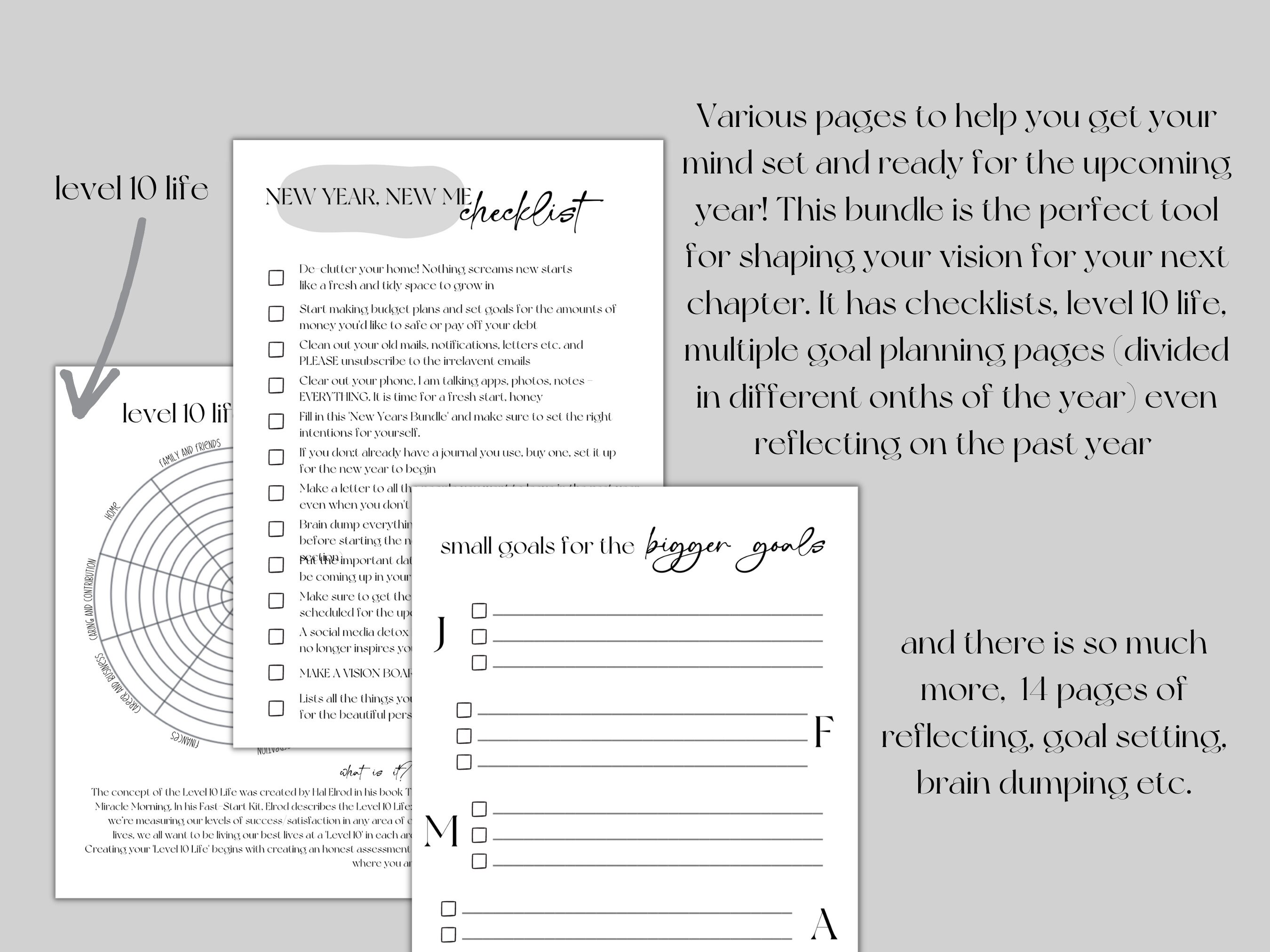New Year ''resolution'' Bundle, GOAL Setting! End of the Year Review ...