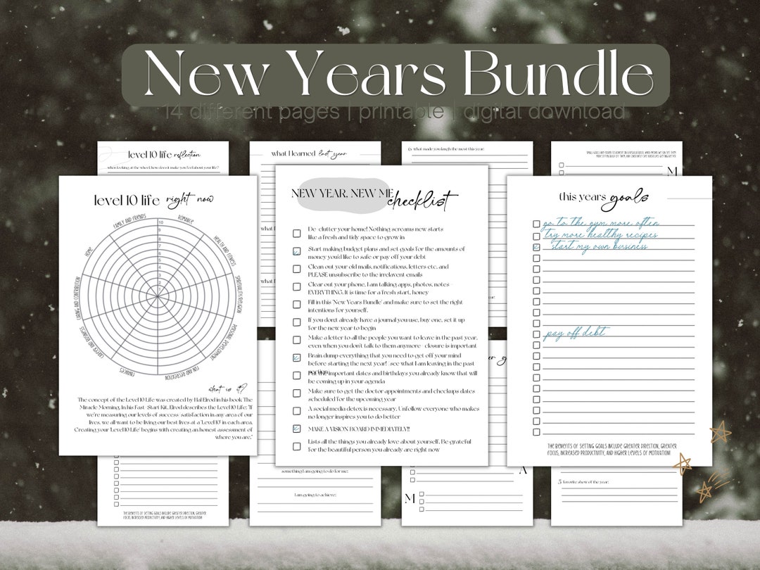 New Year ''resolution'' Bundle, GOAL Setting! End of the Year Review ...
