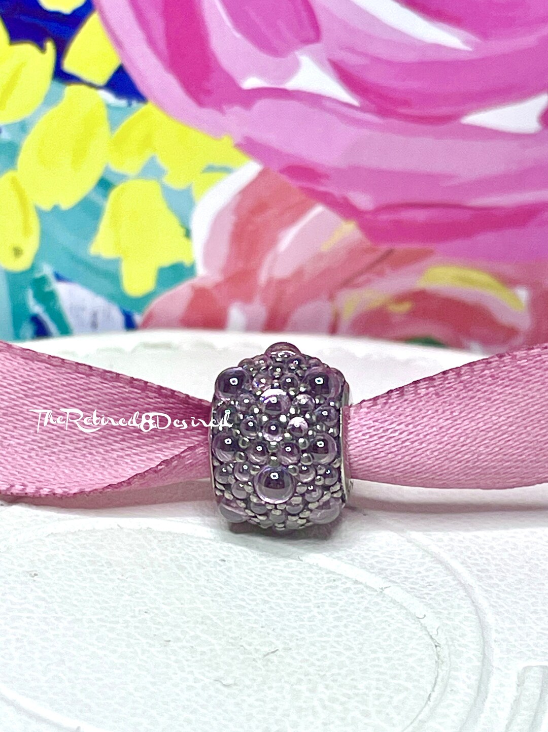 In Gift Box, Pandora Pink Droplets Charm for Bracelet. Retired and ...
