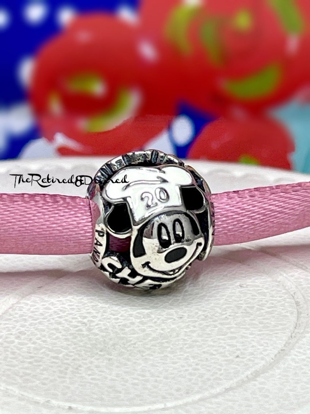 In Gift Box, Pandora Disney Chef Mickey Black and White Sterling Silver ...