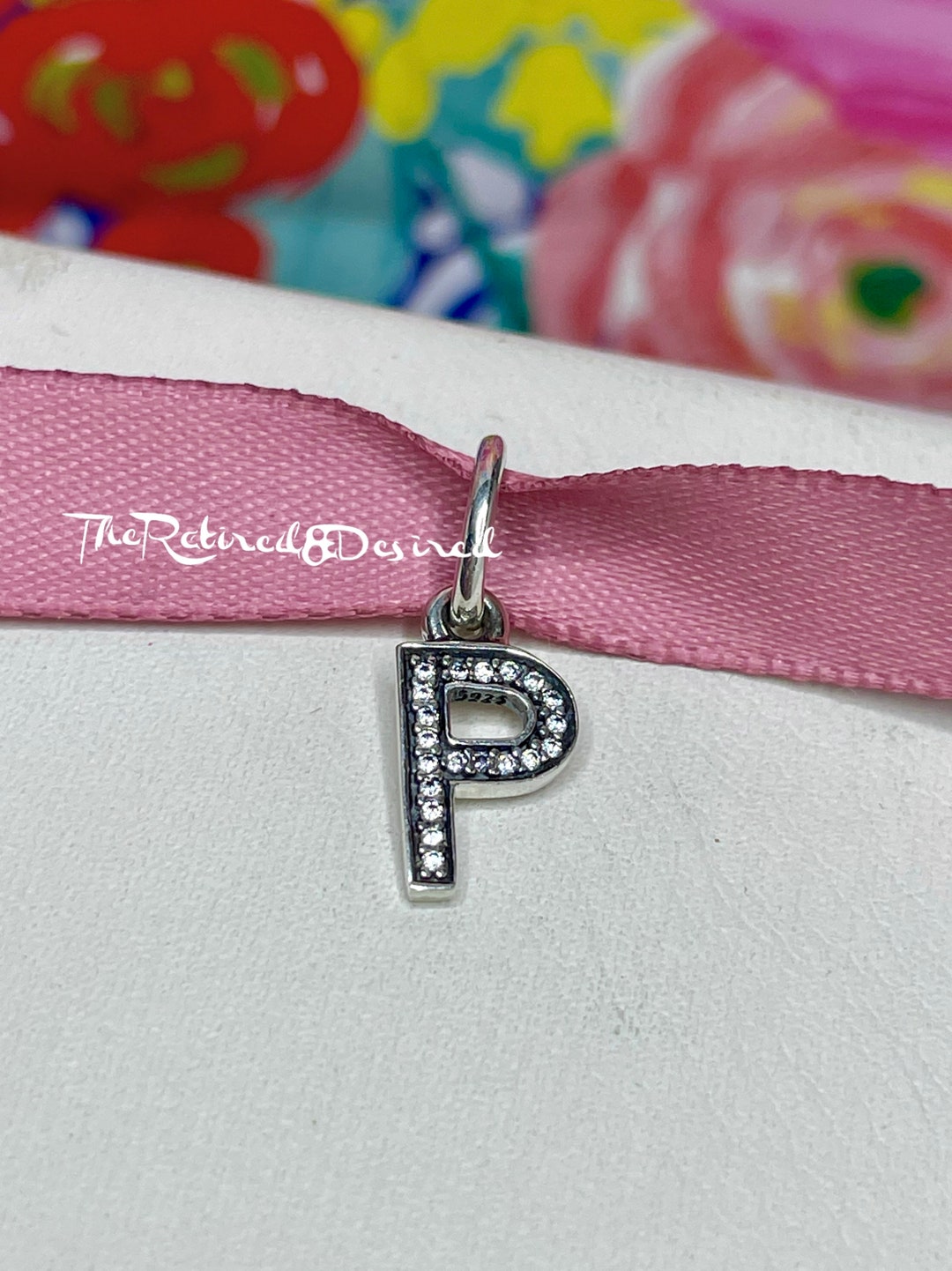 In Gift Box, Pandora Letter P Initial Charm for Bracelet Retired and ...