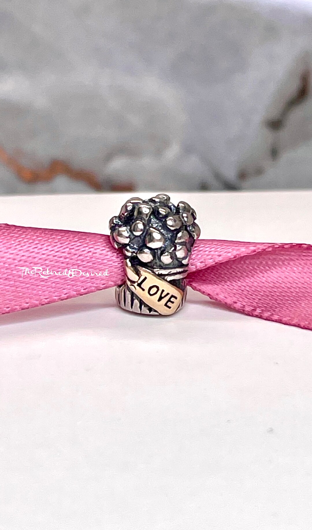 In Gift Box, Pandora Bouquet of Flowers 14kt Gold and Sterling Silver ...