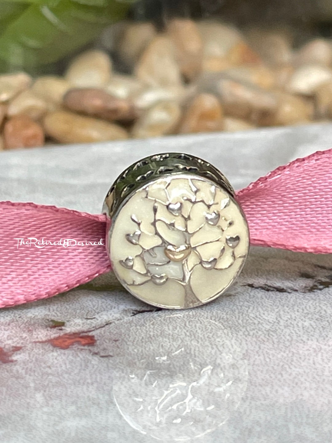 In Gift Box Beautiful Pandora Family Tree 14kt Gold and Sterling Silver ...