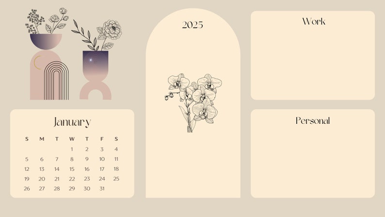 FULLY EDITABLE Desktop Organizer Kit With Calendar 2024-2025| 50+ Icons ...