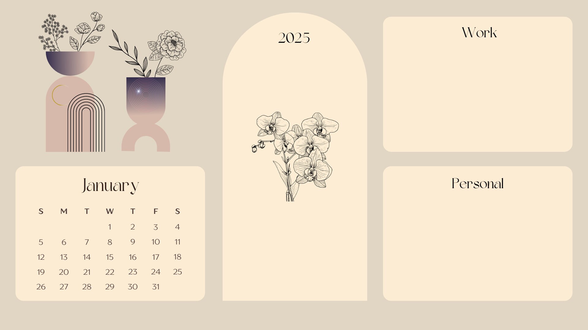 FULLY EDITABLE Desktop Organizer Kit With Calendar 2024-2025| 50+ Icons ...