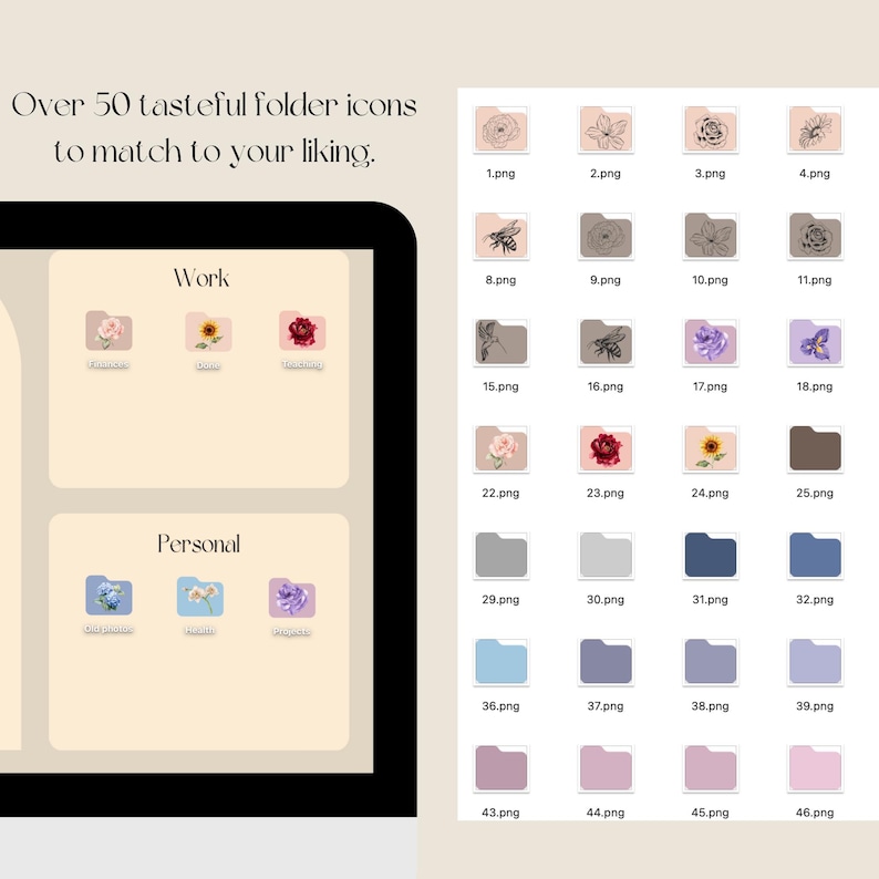 FULLY EDITABLE Desktop Organizer Kit With Calendar 2024-2025| 50+ Icons ...