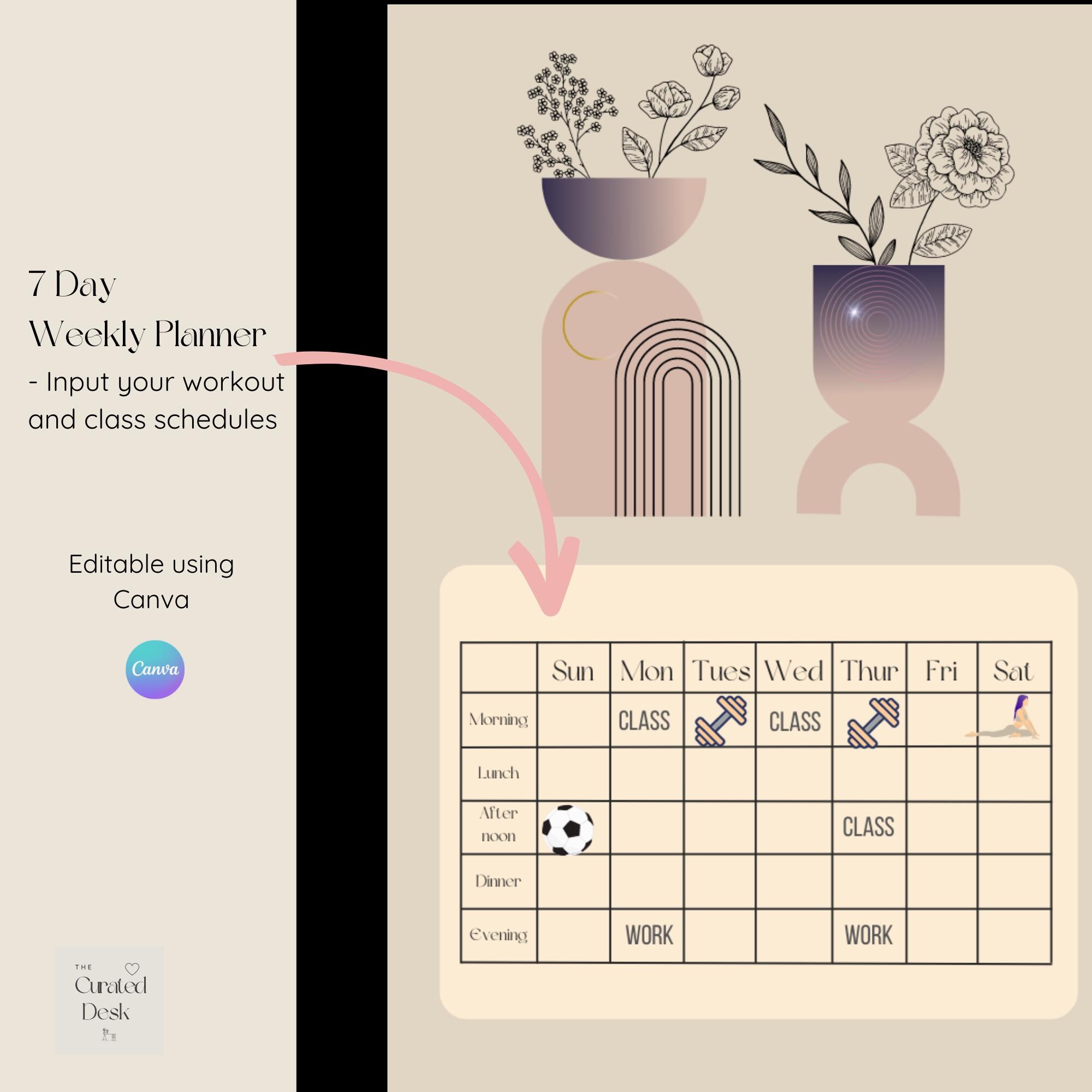 FULLY EDITABLE Desktop Organizer Kit With Calendar 2024-2025| 50+ Icons ...