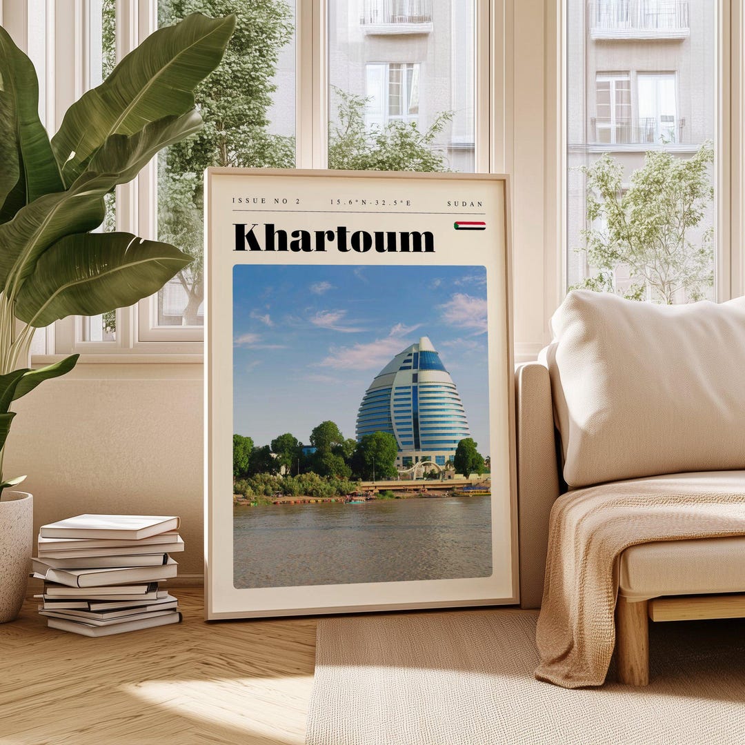 Khartoum Travel Poster, Sudan Digital Print, Modern Wall Art, Printable ...