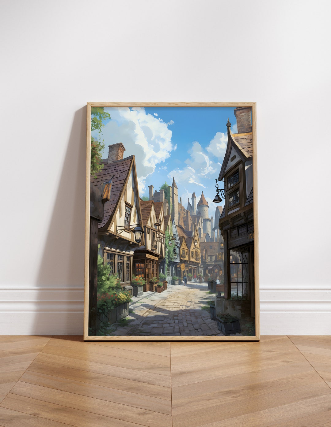 Hogsmeade Wizard Village Art Print: Magical School Gallery Wall ...