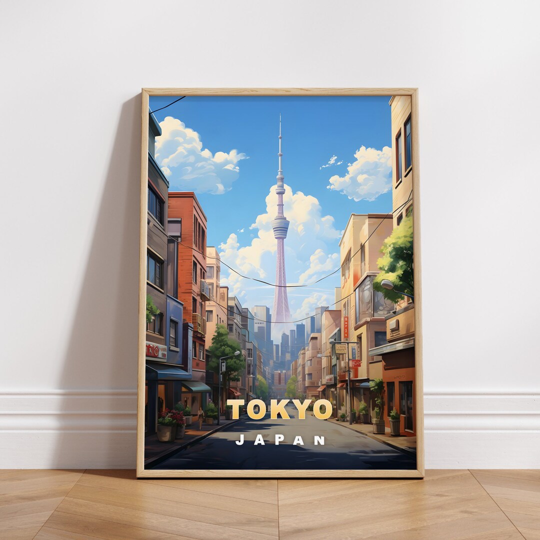 Tokyo Travel Poster: Retro Japan Cityscape Art (digital Download) - Etsy