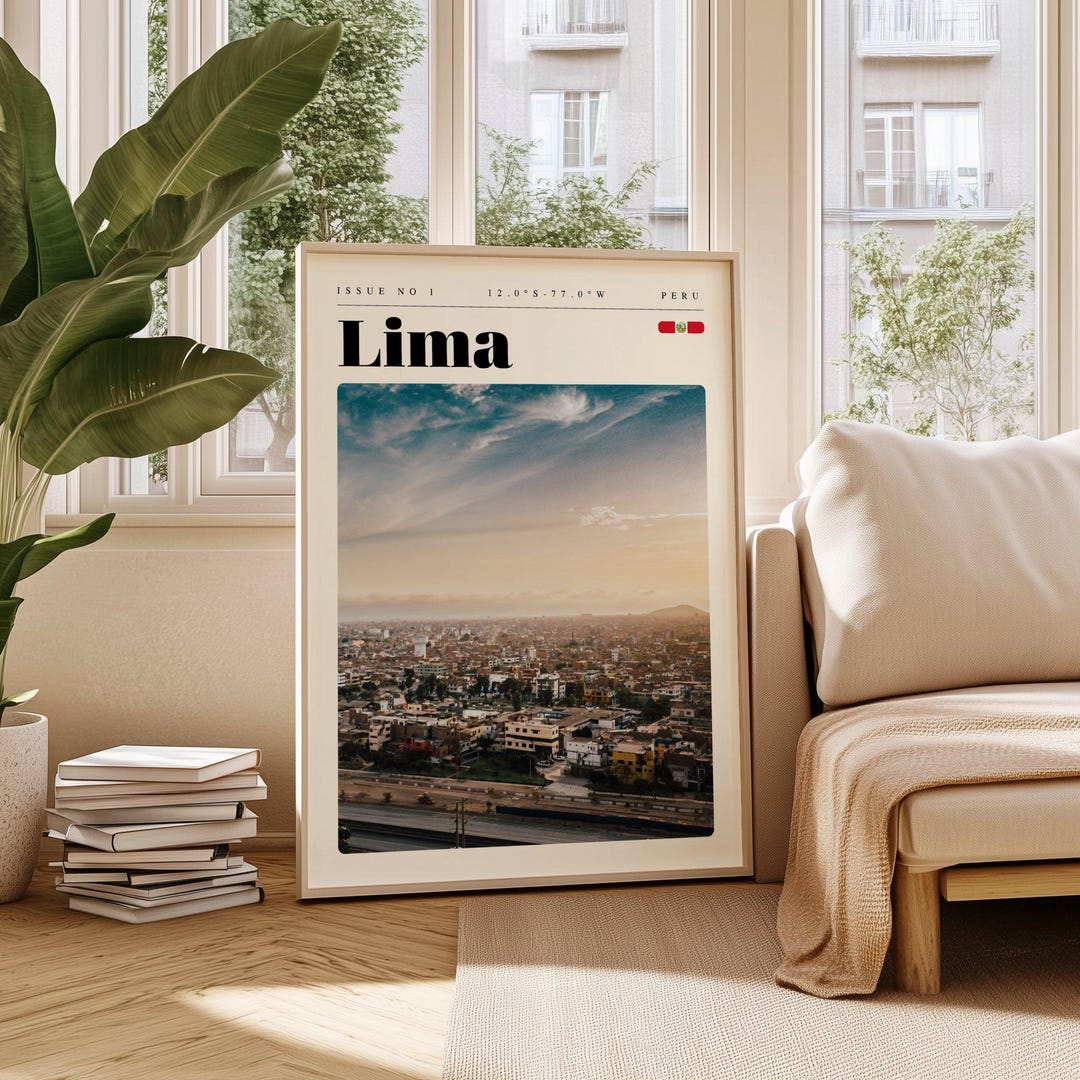 Lima Peru Travel Poster: Vintage City Wall Art (digital Download) - Etsy