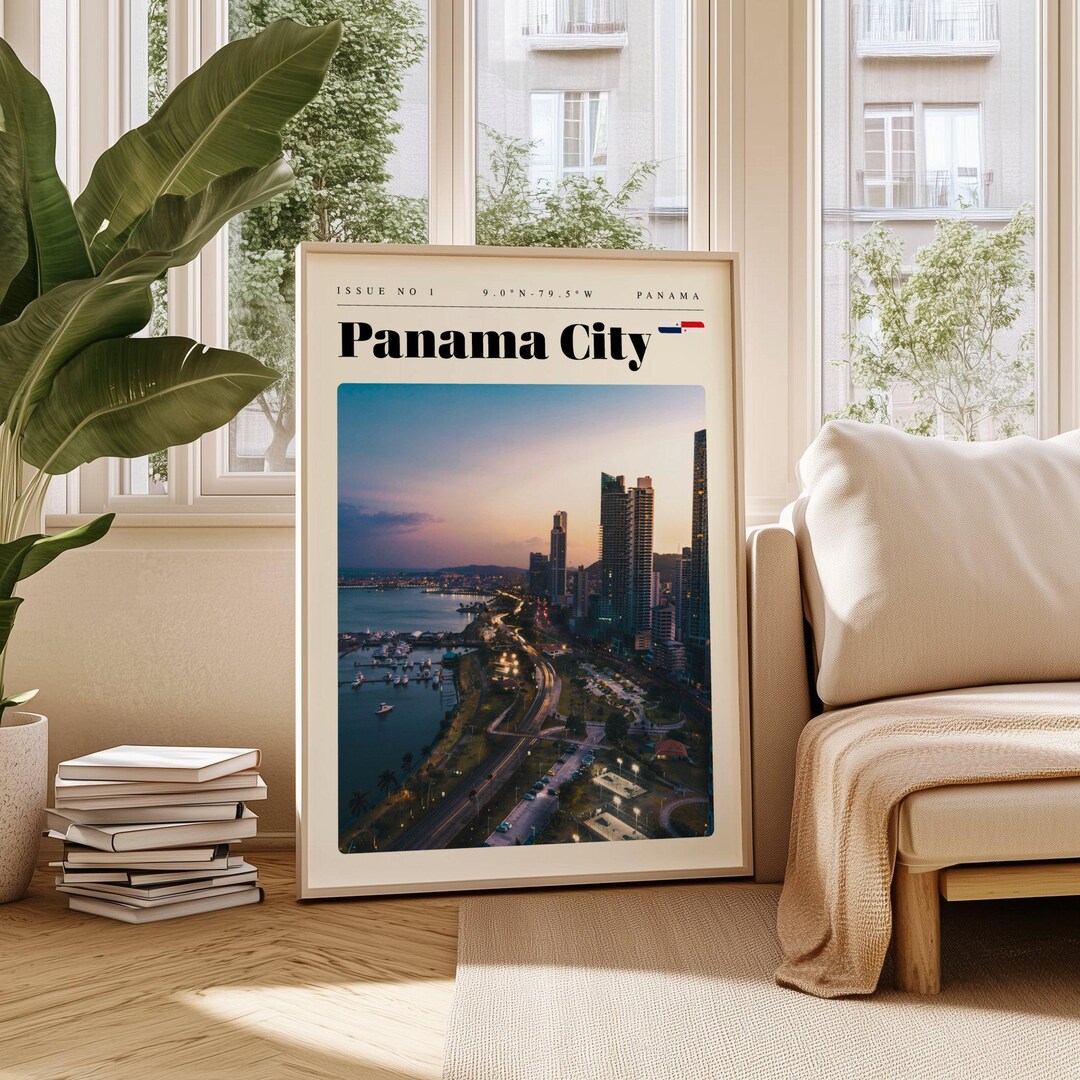 Panama City Travel Poster: Retro City Wall Art (digital Download) - Etsy