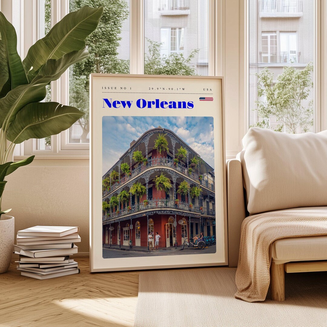 New Orleans Travel Poster: USA Vintage City Art (digital Download) - Etsy