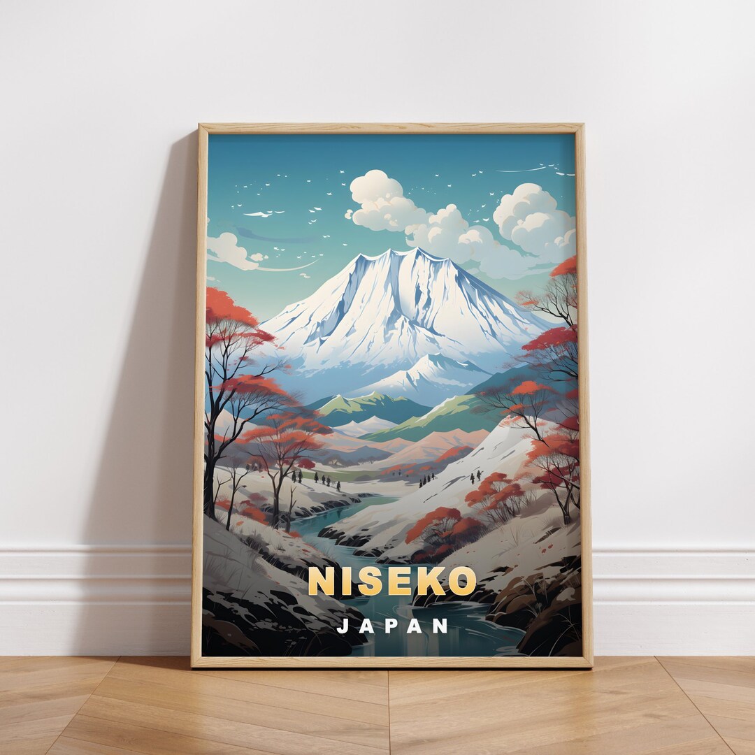 Niseko Travel Poster, Japan Digital Print, Retro Wall Art, Printable ...