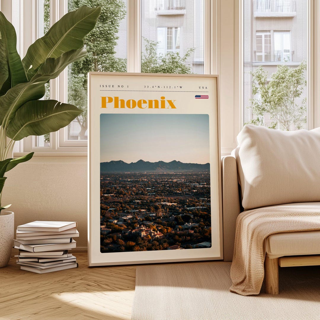 Phoenix Travel Poster, USA Digital Print, Modern Wall Art, Printable ...