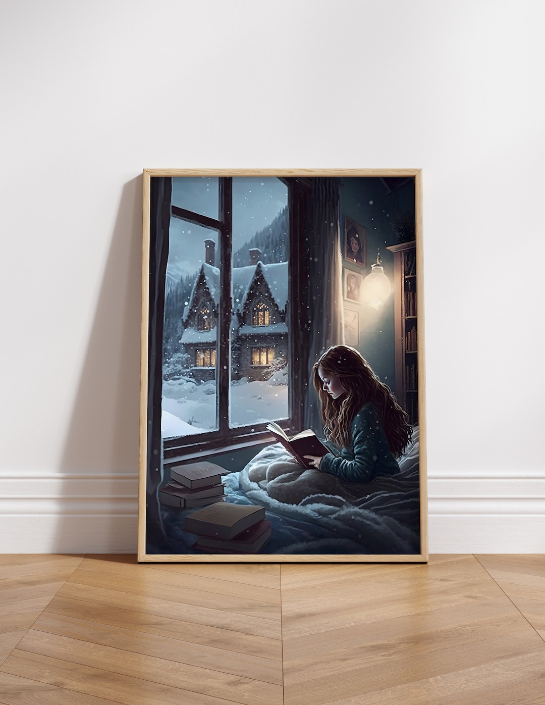 Hermione Reading Wizard Poster, Digital Gallery Wall Print, Printable ...