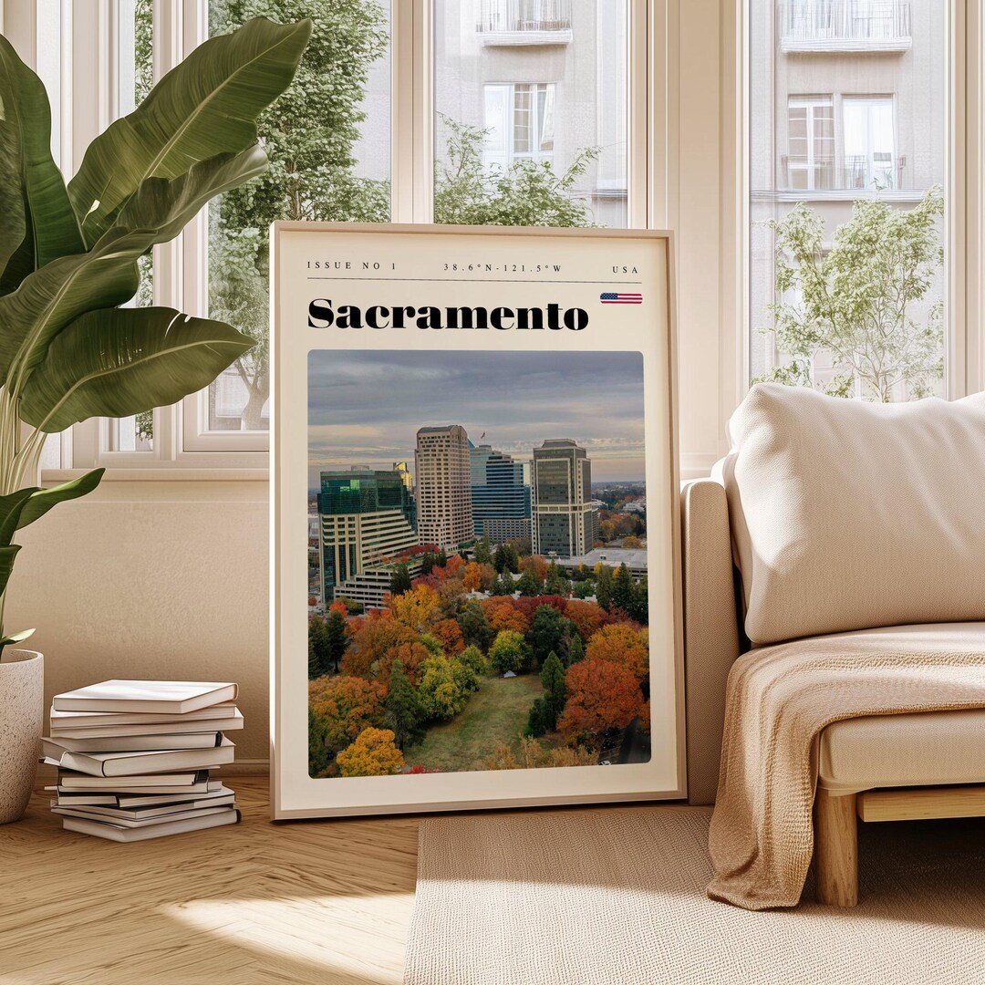 Sacramento Travel Poster: USA Vintage City Wall Art (digital Download ...