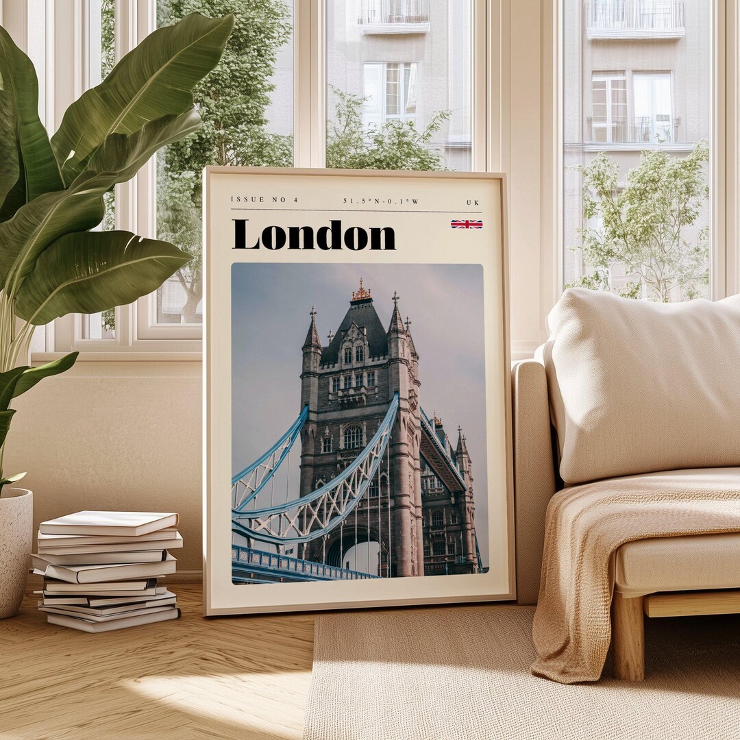 London Travel Poster: Vintage UK City Art (digital Download) - Etsy