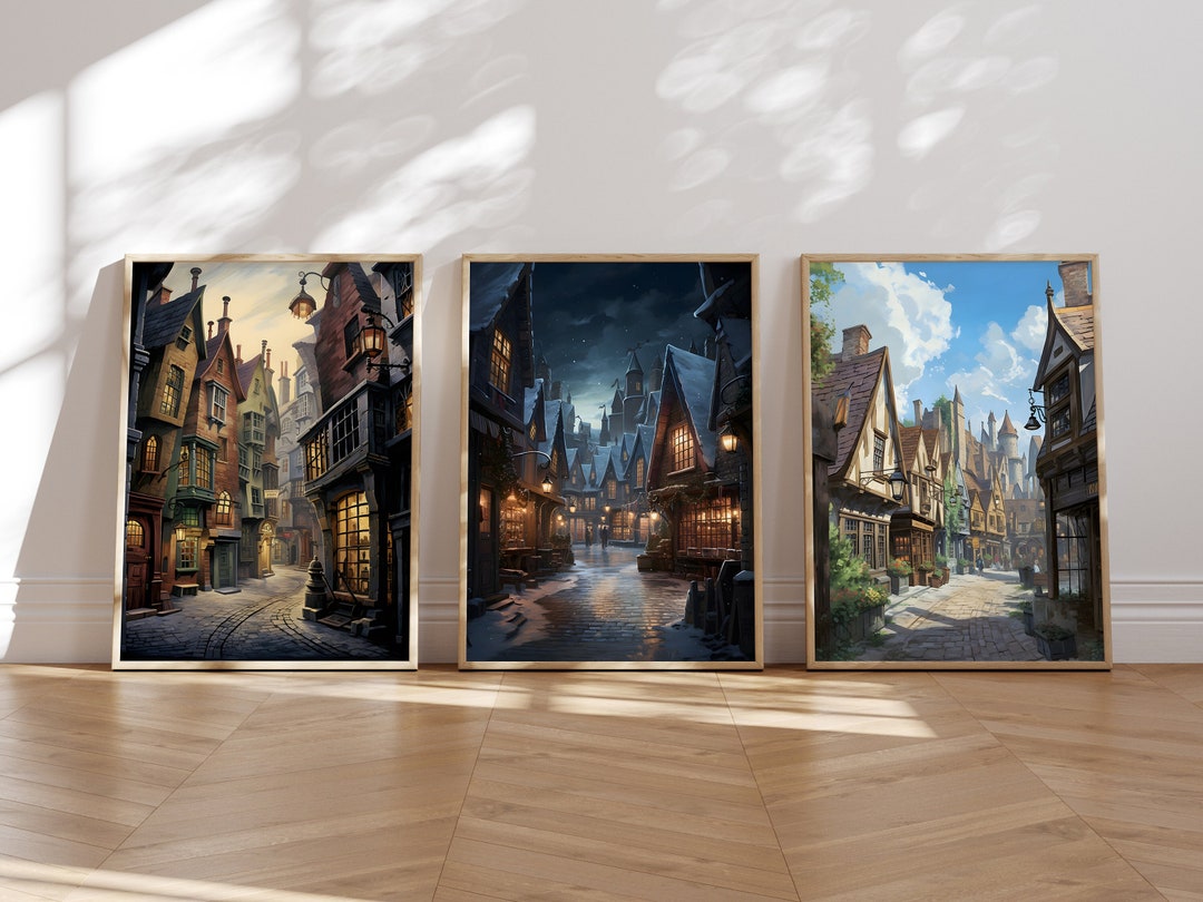 Hogsmeade Poster Bundle 3 Wizard Poster Digital Gallery - Etsy