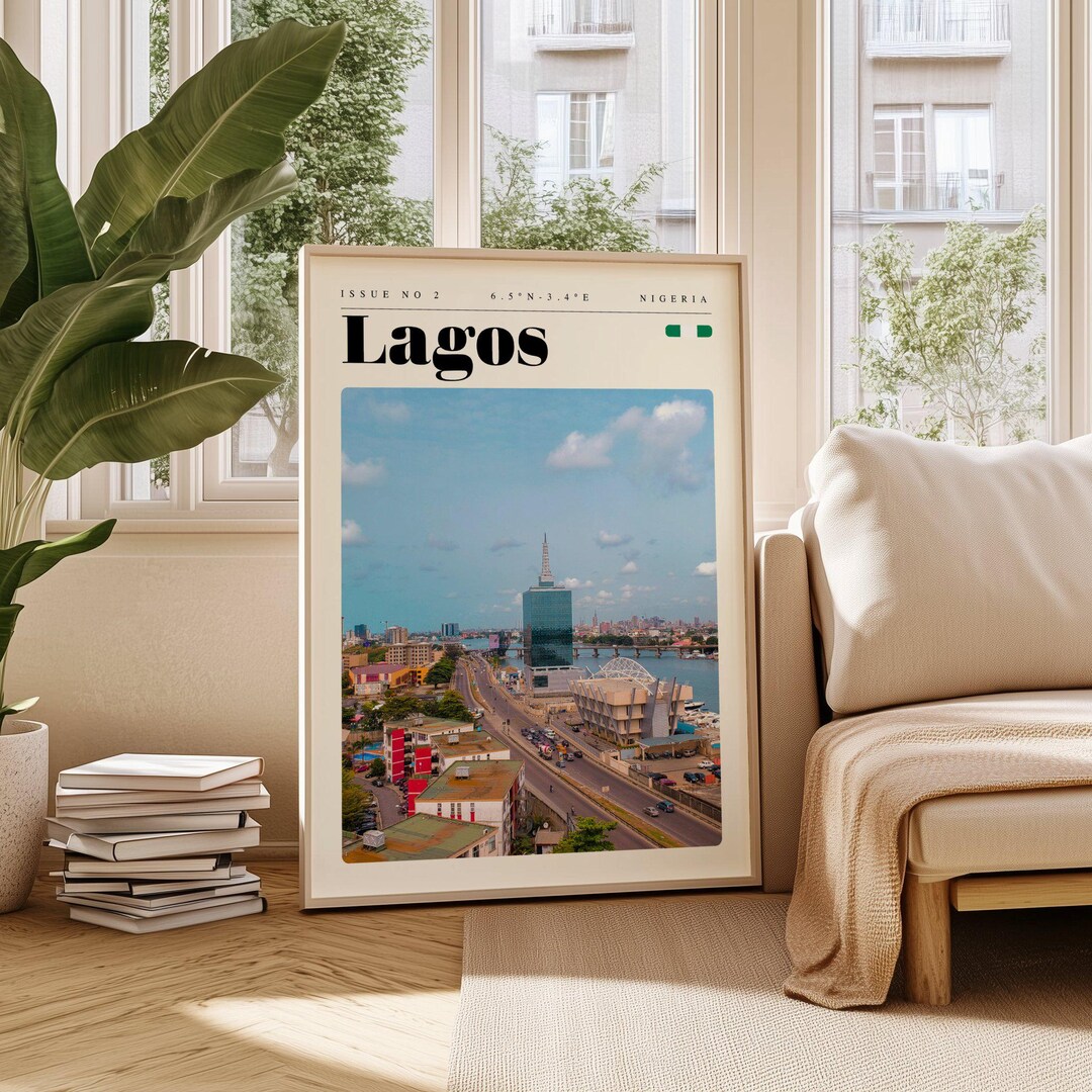 Lagos Nigeria Travel Poster: Retro City Art (digital Download) - Etsy