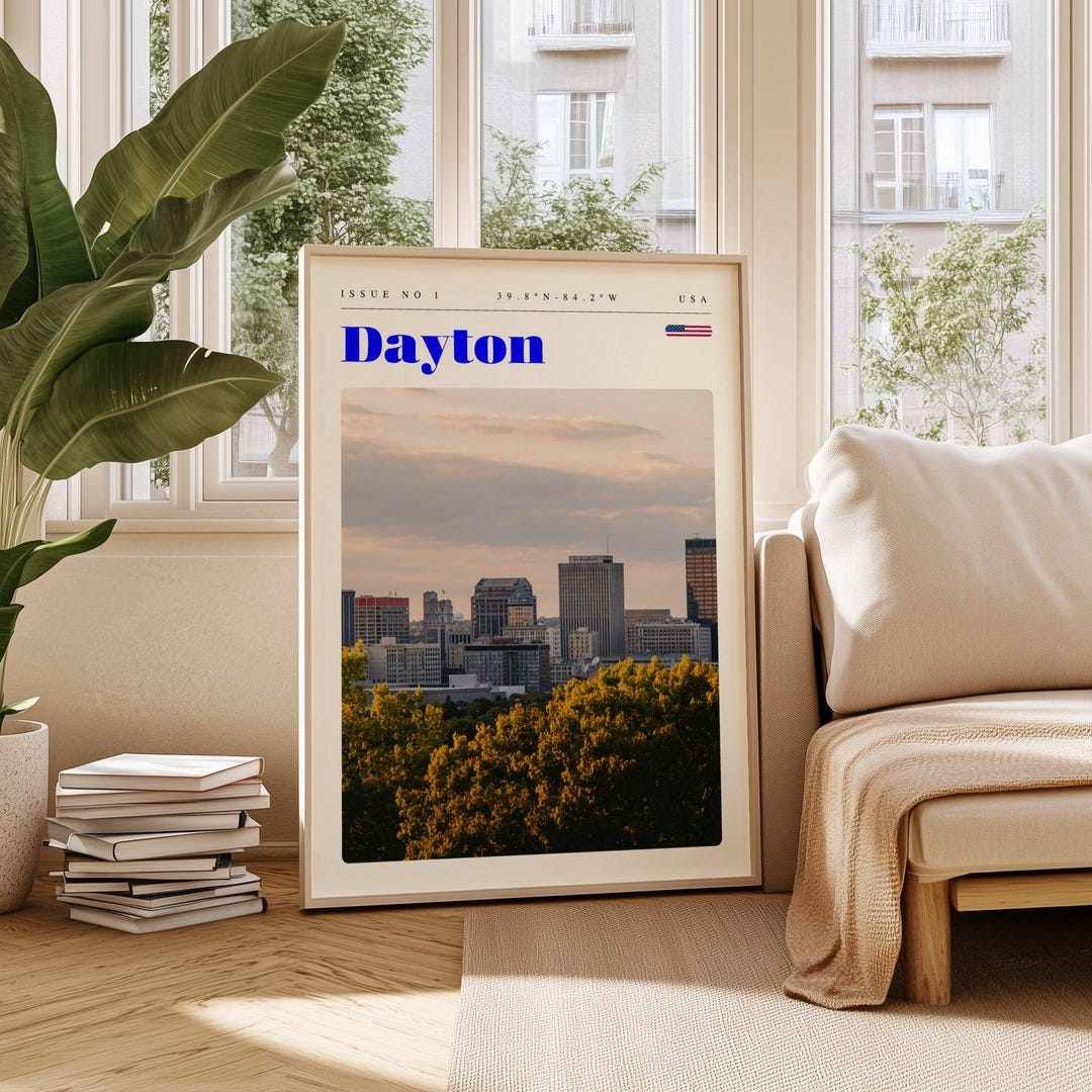 Dayton Travel Poster, USA Digital Print, Modern Wall Art, Printable ...