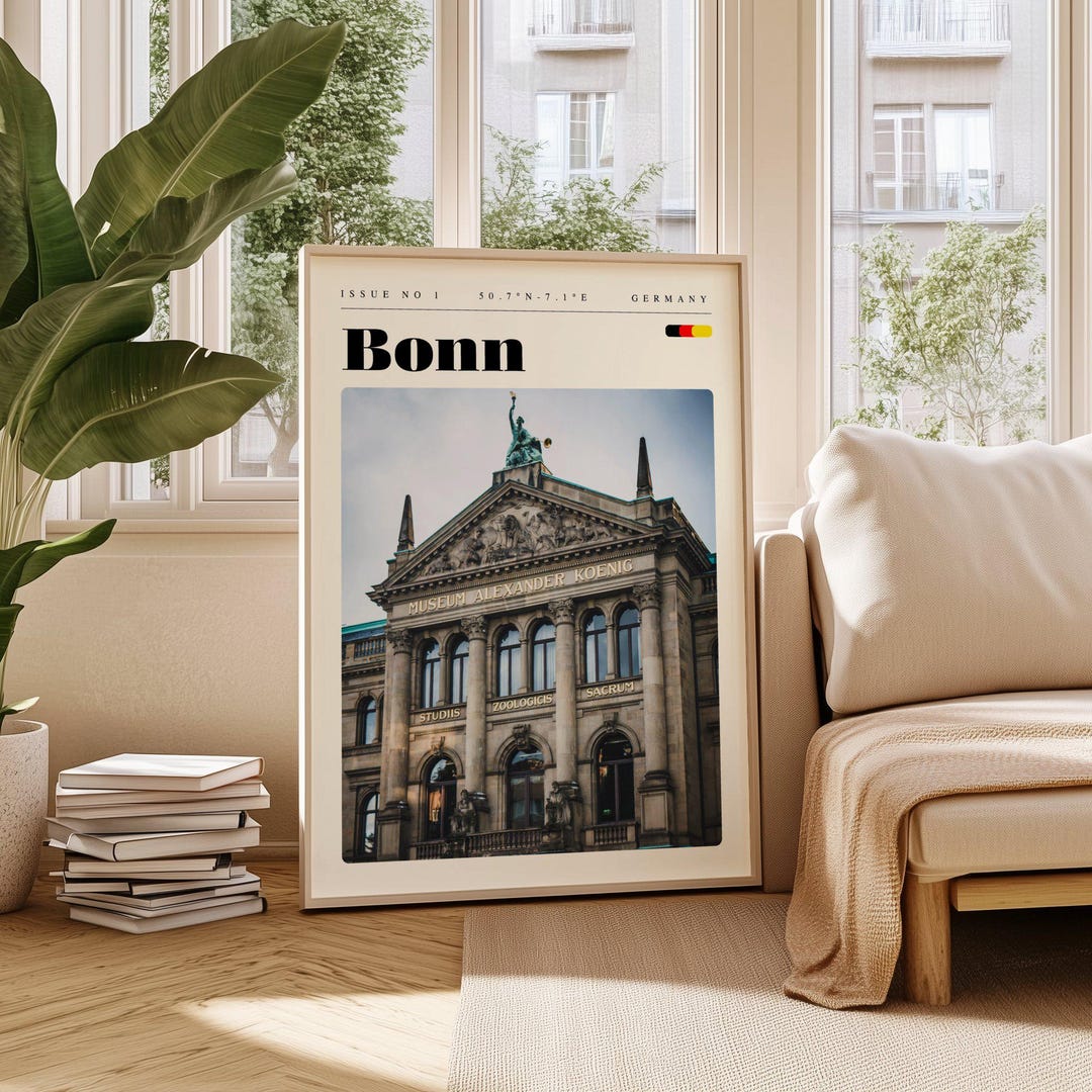 Bonn Germany Travel Poster: Vintage City Art (digital Download) - Etsy