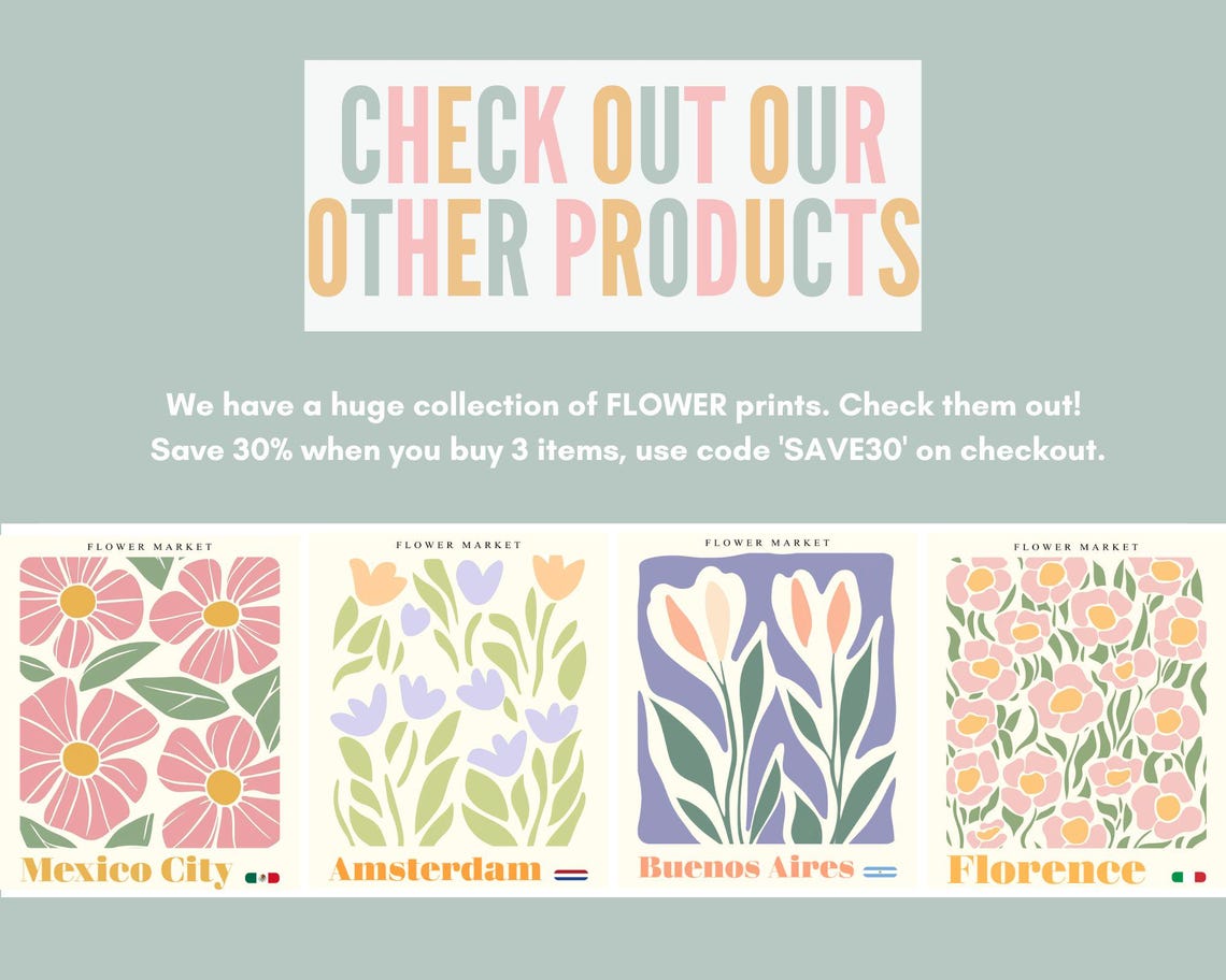 Florence Flower Market, Italy Floral Art, Modern Wall Art, Printable ...