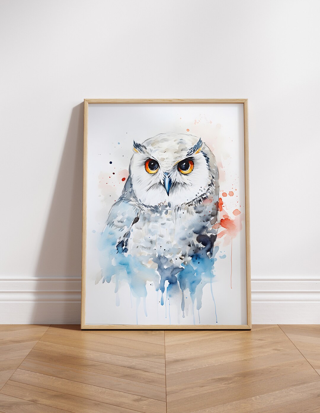 Snowy Owl Watercolor Print: Wizard Art Poster (digital Download) - Etsy