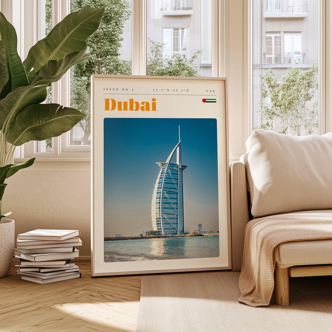 Dubai Travel Poster: Retro UAE Wall Art (digital Download) - Etsy