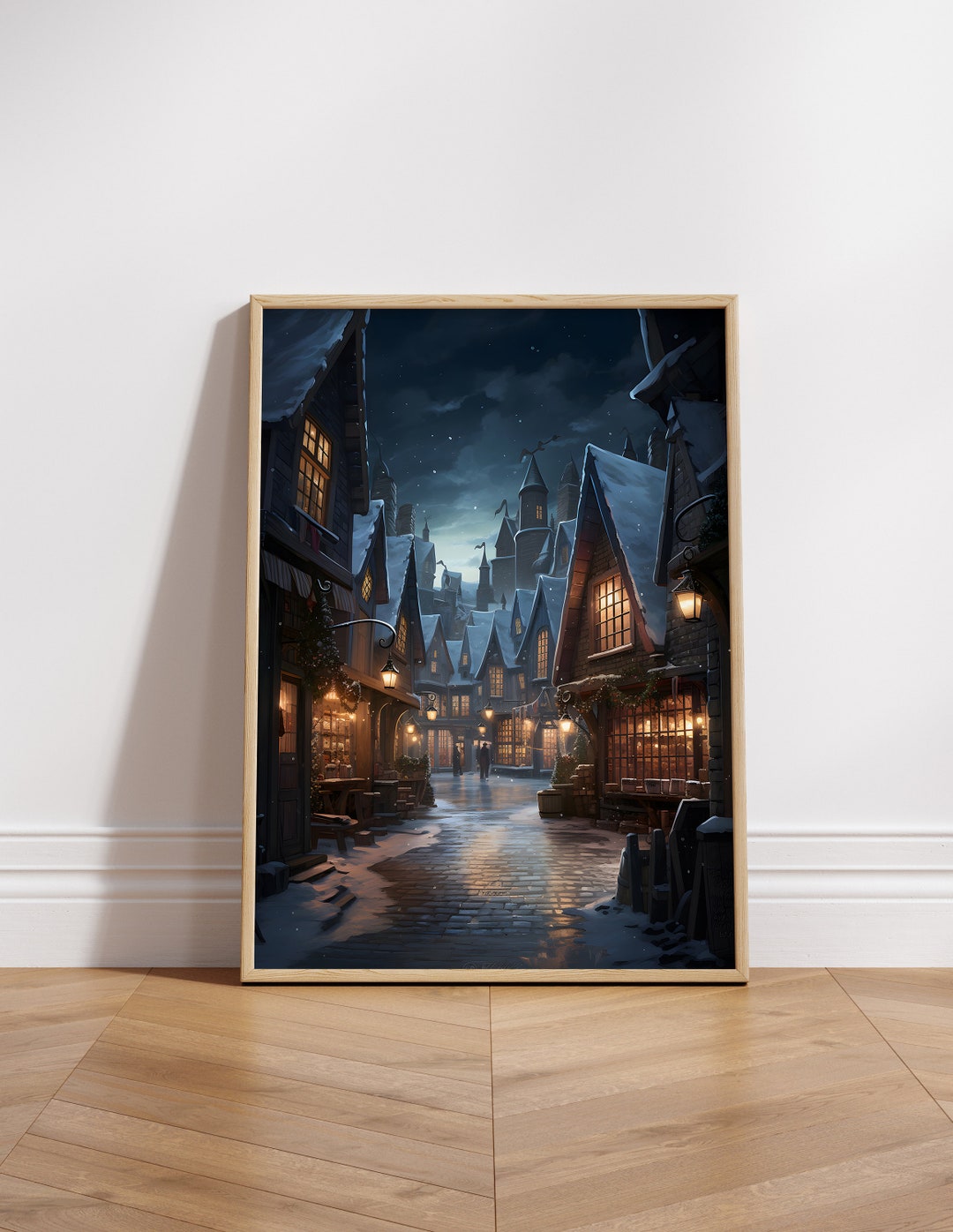 Hogsmeade Winter Village Print: Magical School Art (digital Download ...