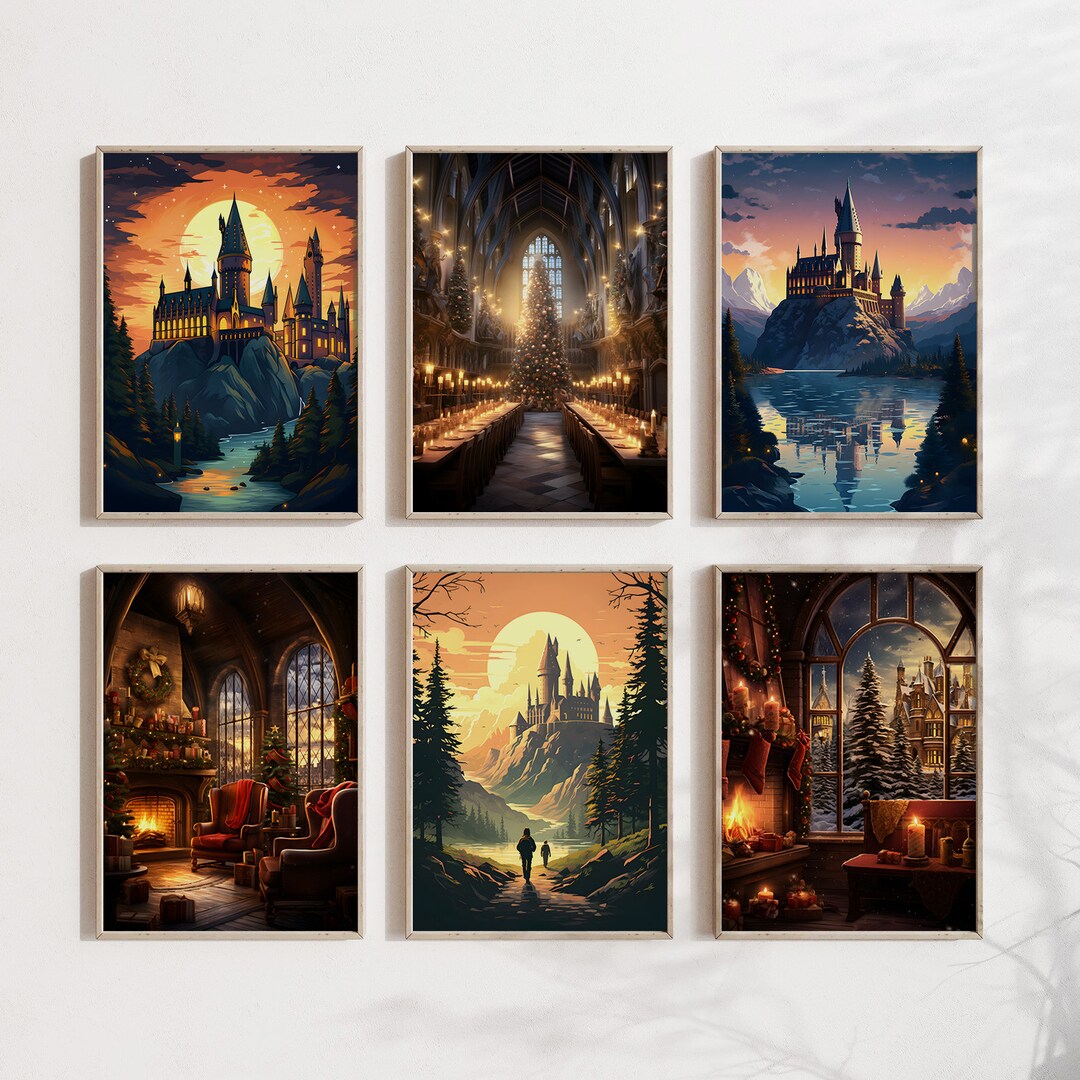 Magical School Poster Bundle 6 Wizard Poster, Digital Gallery Wall ...