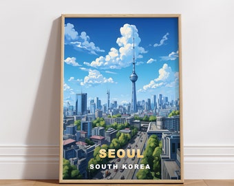Seoul South Korea Vintage Travel Poster - Etsy