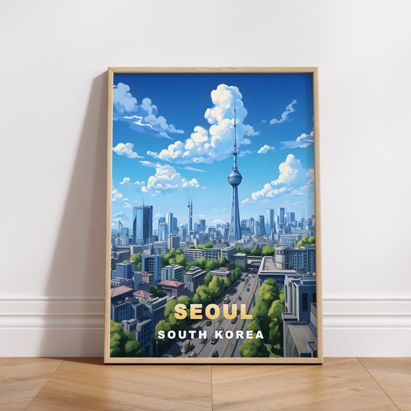 Korea Travel Poster - Etsy