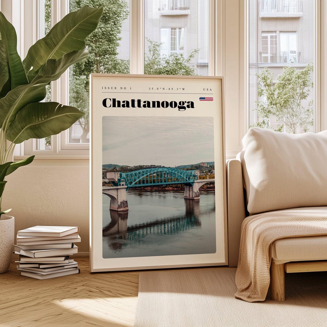 Chattanooga Travel Poster: Vintage Tennessee City Art (digital Download ...