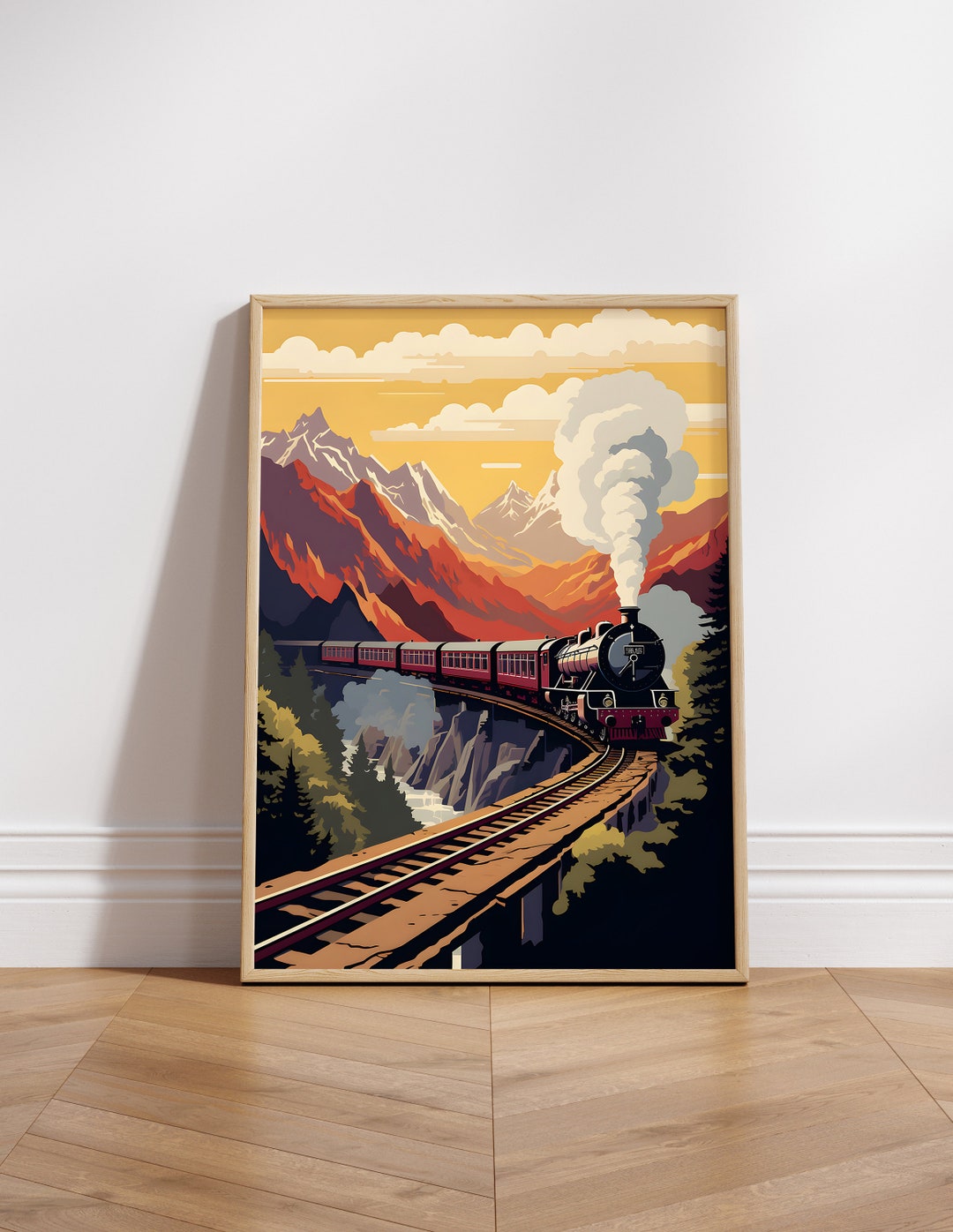 Wizard School Express Poster: Magical Train Art Print (digital Download ...