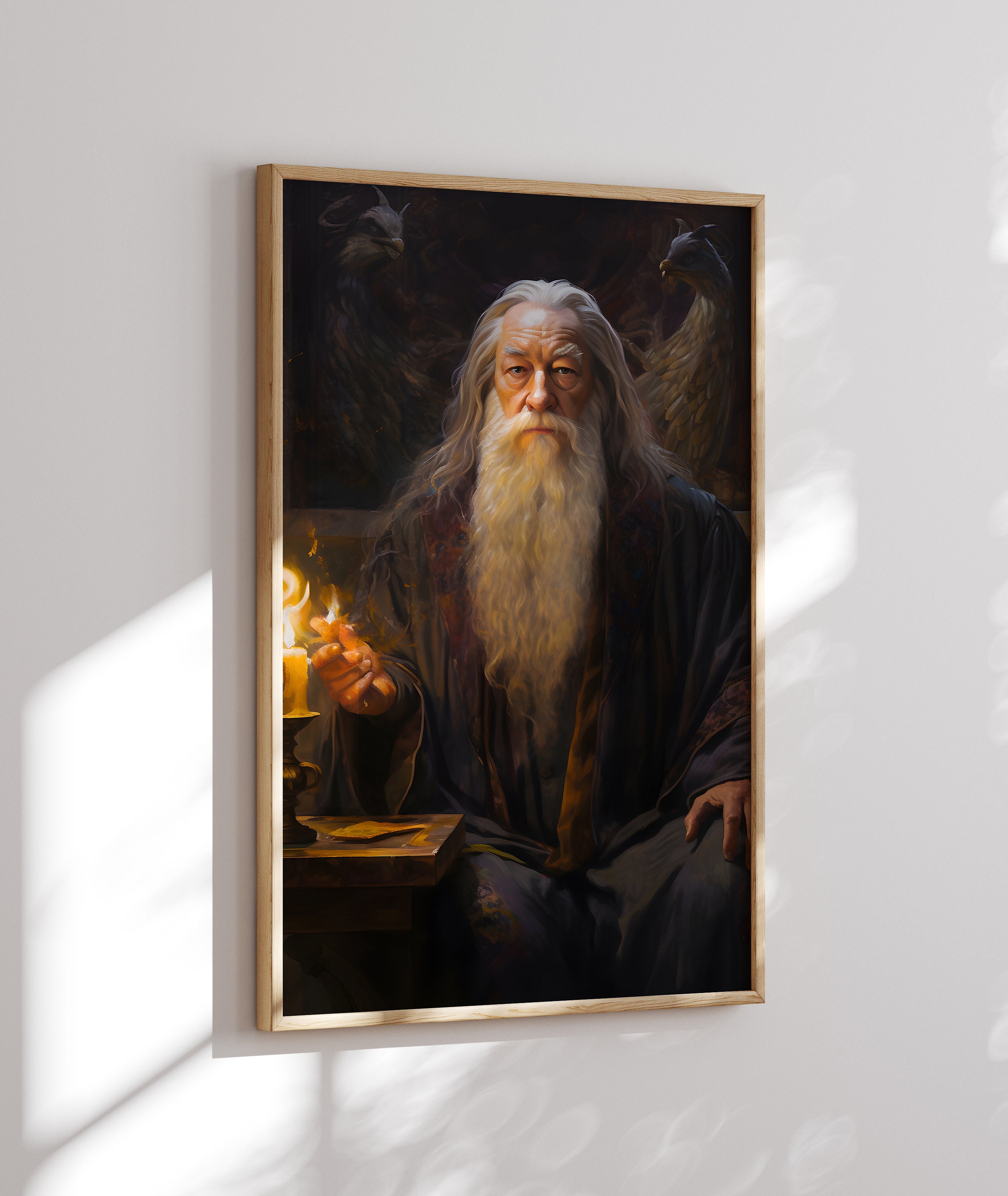 Headmaster Dumbledore Portrait Wizard Poster, Digital Gallery Wall ...
