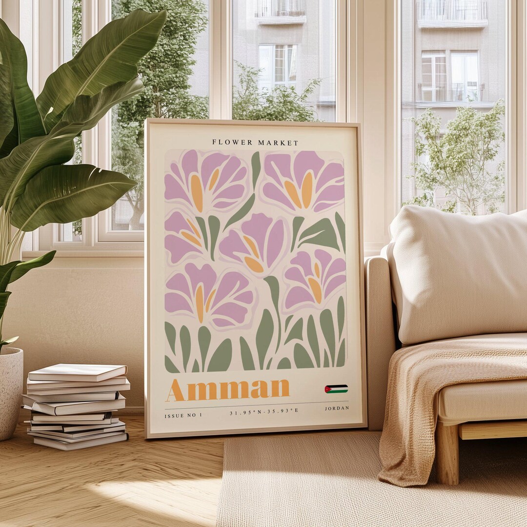 Amman Flower Market, Jordan Floral Art, Modern Wall Art, Printable ...