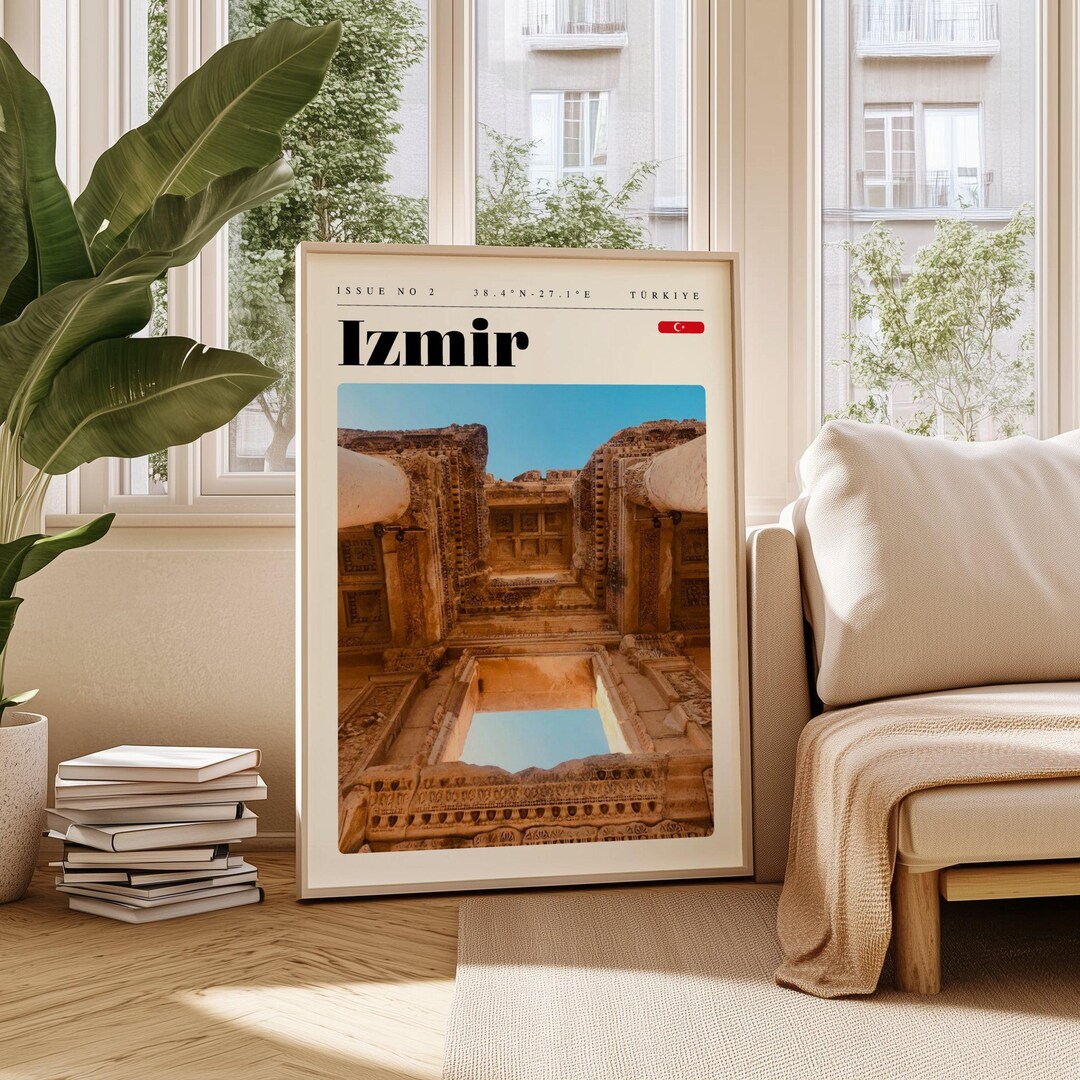 Izmir Travel Poster, Turkey Digital Print, Modern Wall Art, Printable ...