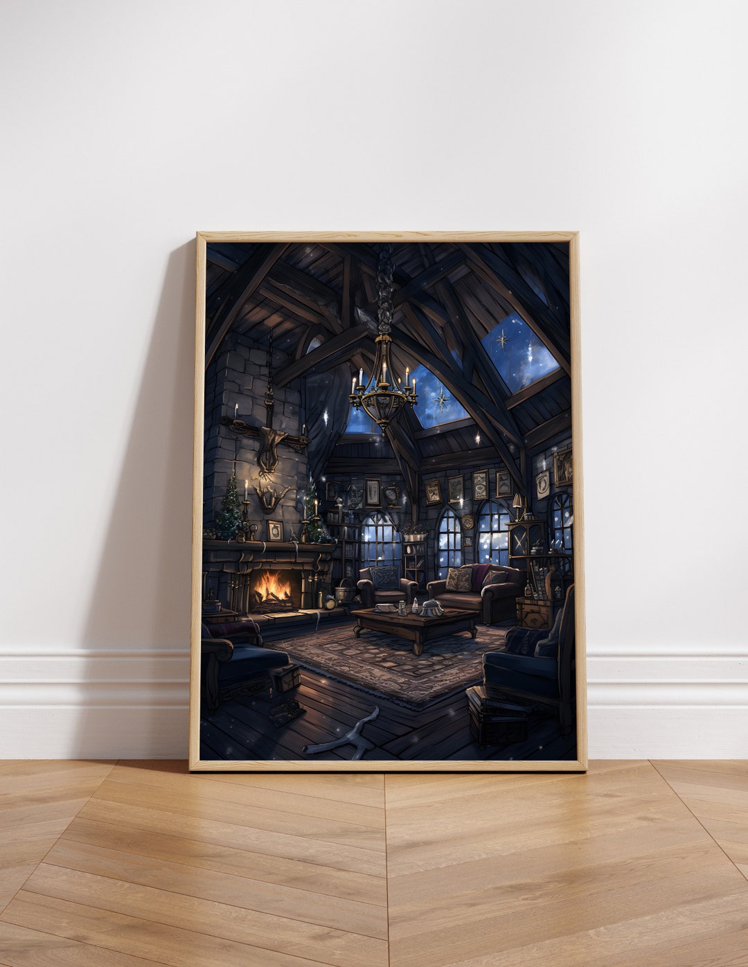 Wise House Common Room Wizard Poster, Digital Gallery Wall Print ...