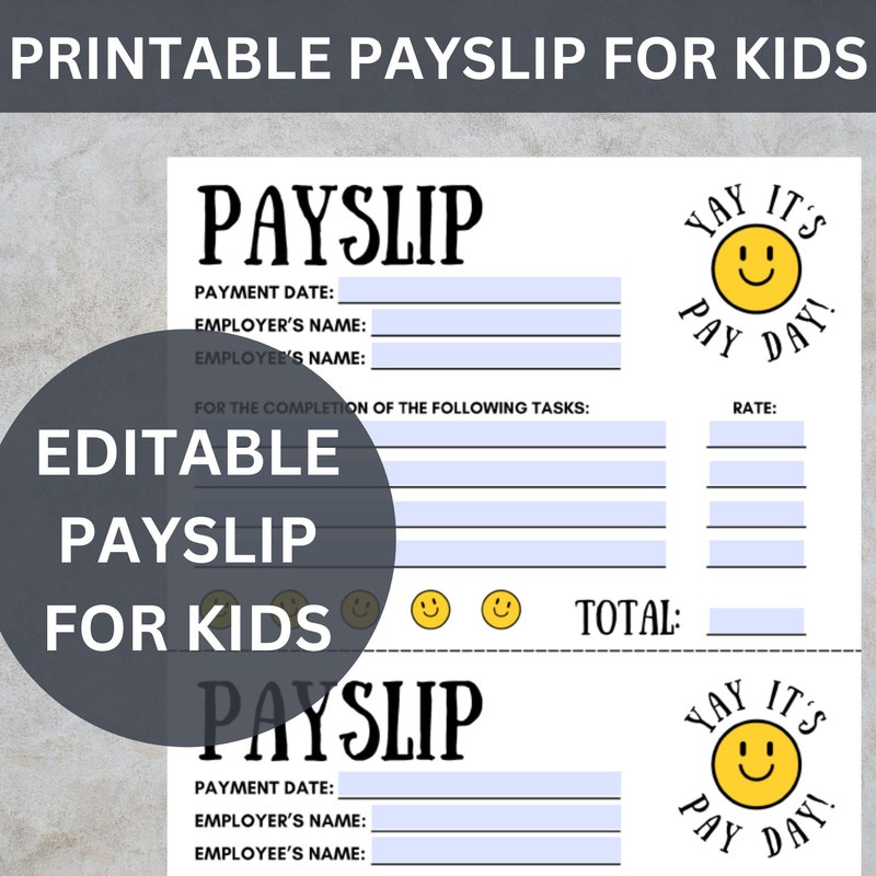 Paycheck Stub Template - Etsy
