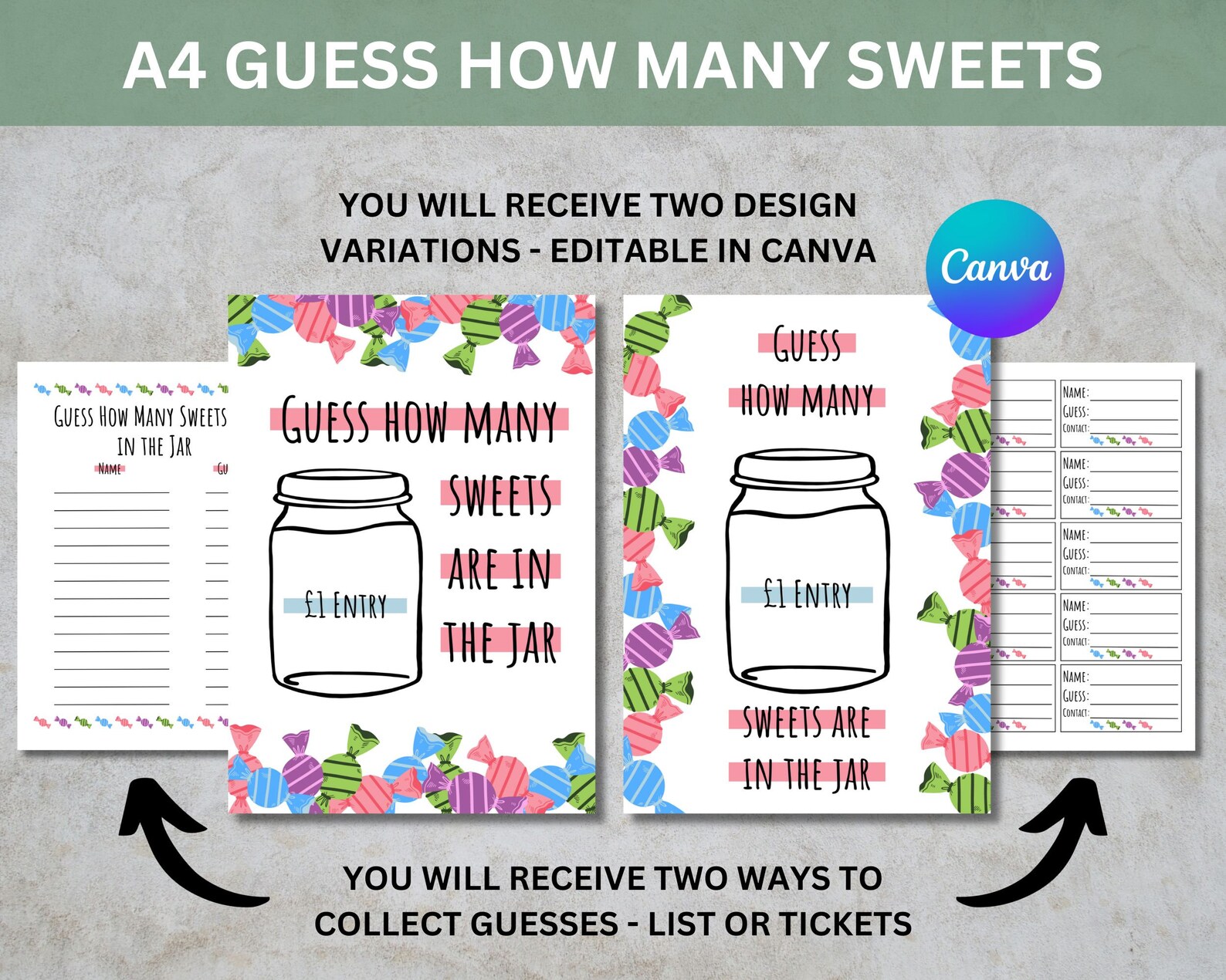 Fundraising Bundle, Fundraising Kit, Charity Raffle Flyer, Guess the ...