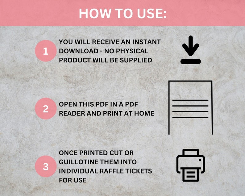 Printable Easter Raffle Tickets, PDF Fundraiser Entry, Enter to Win ...