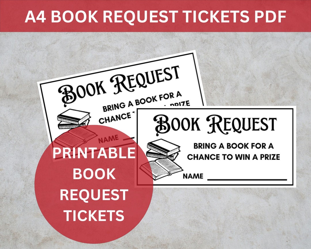Printable Book Request Card, Book Request Card, Children's Book Request ...