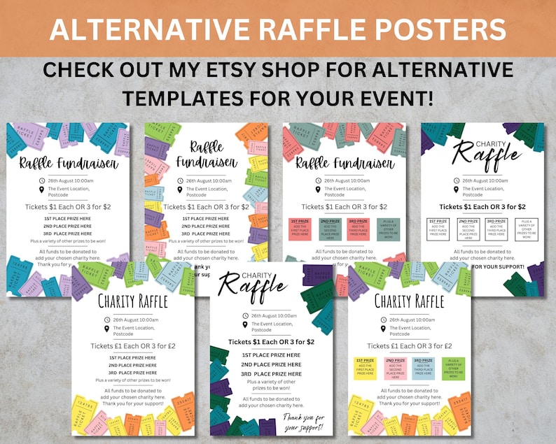 Raffle Ticket Sale Flyer, Event Raffle Flyer, Charity Raffle Poster ...